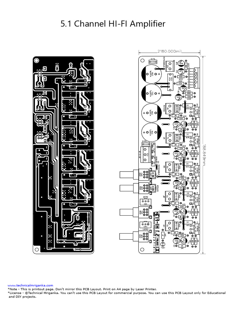 5.1 Channel Hi-Fi Amplifier Technical Mriganka | PDF | Computer Engineering | Electronics