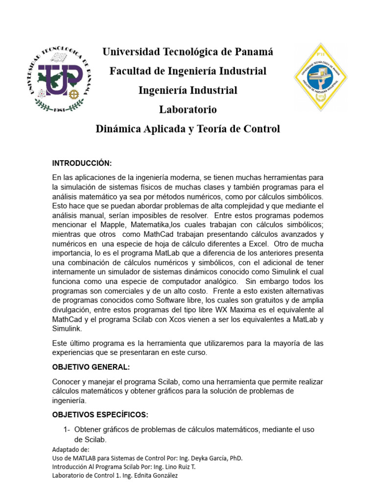 Guia 2-2024 - Teoria de Control 1 | PDF | Matlab | Programa de computadora