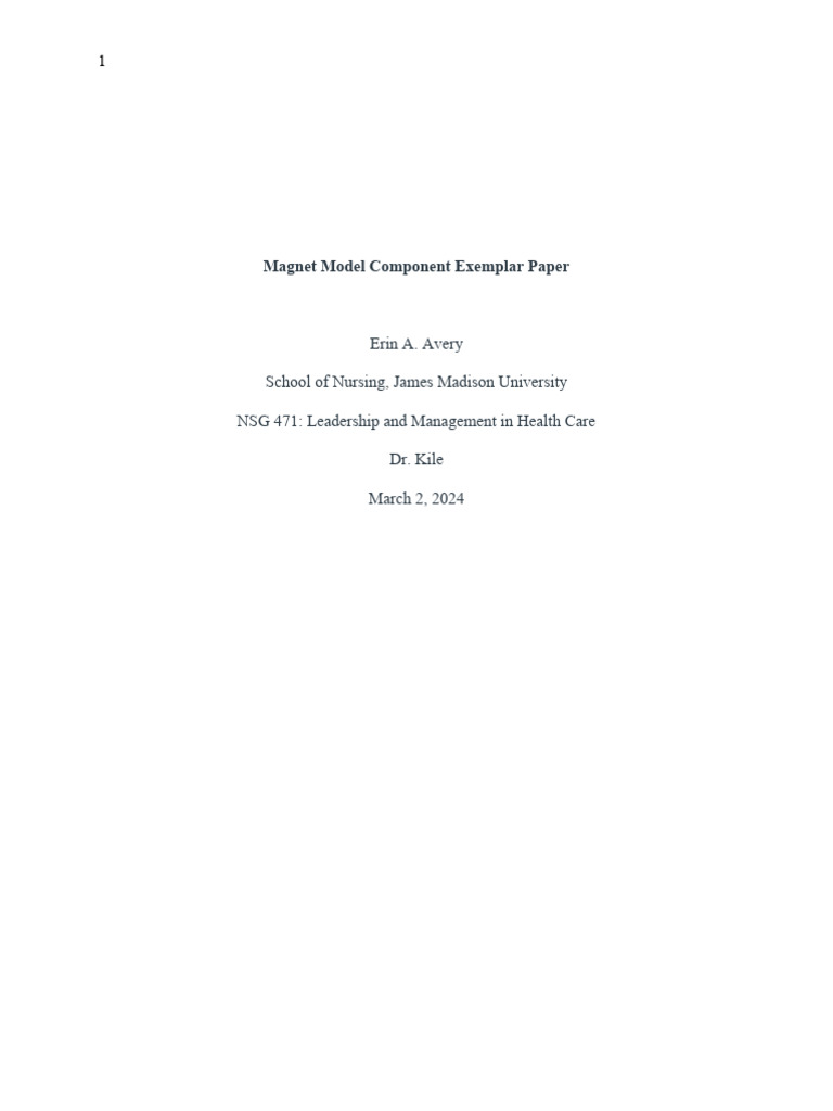 magnet model component exemplar paper eavery | PDF | Electronic Health ...