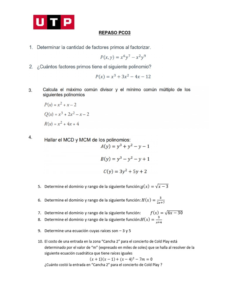 Repaso Pco3 | PDF | Geometría | Formas geométricas