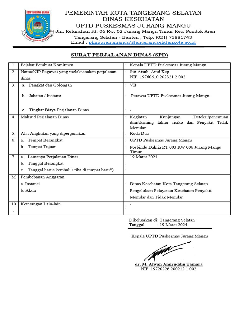 Form SPPD Posbindu Dahlia Aisah New | PDF