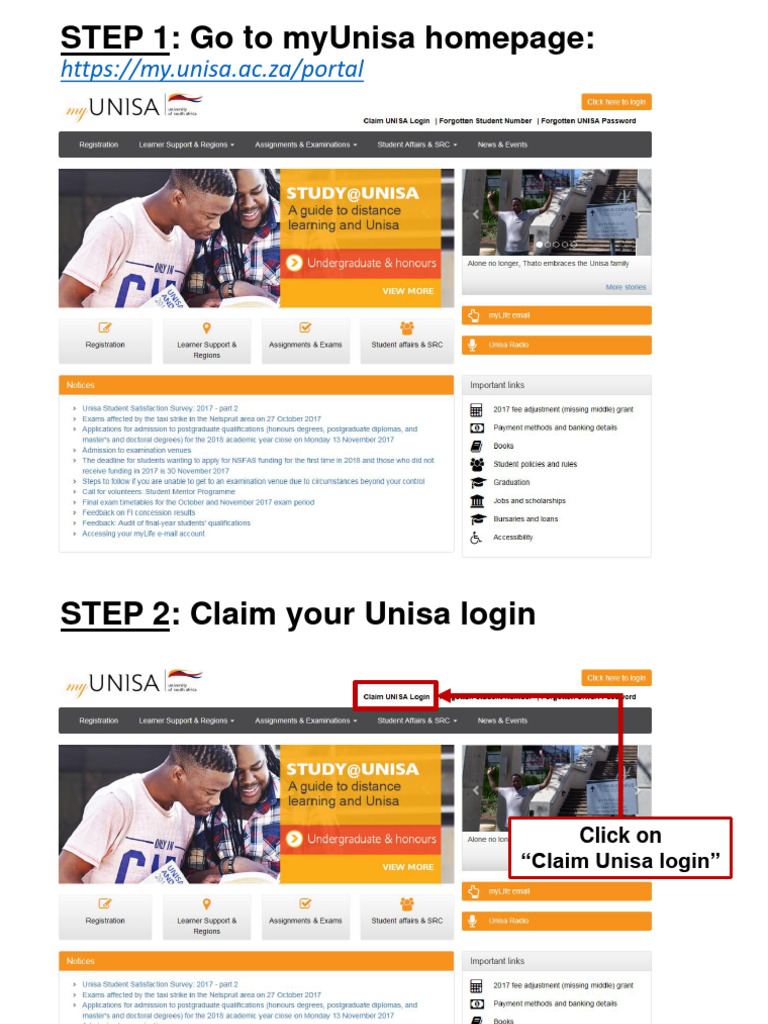 How to Claim Your Unisa Login | PDF | Cyberspace | Security Technology