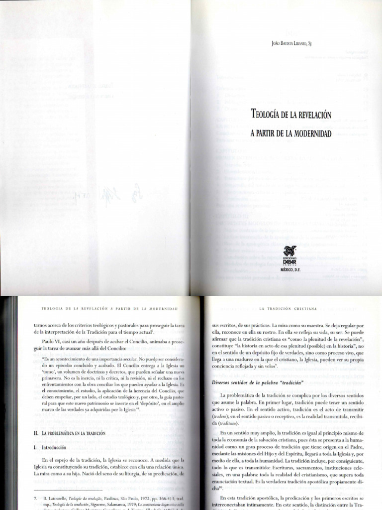 LIBANIO, J. B., La Problemática en La Tradición | PDF