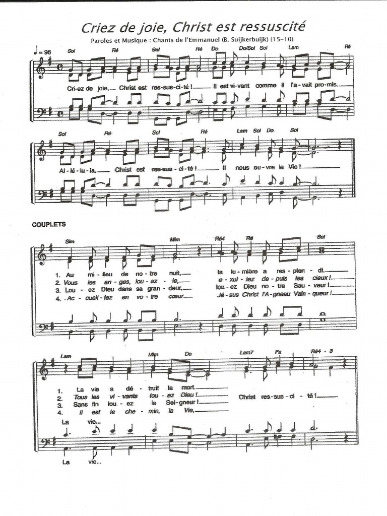 Criez de Joie Christ Est Ressuscite | PDF