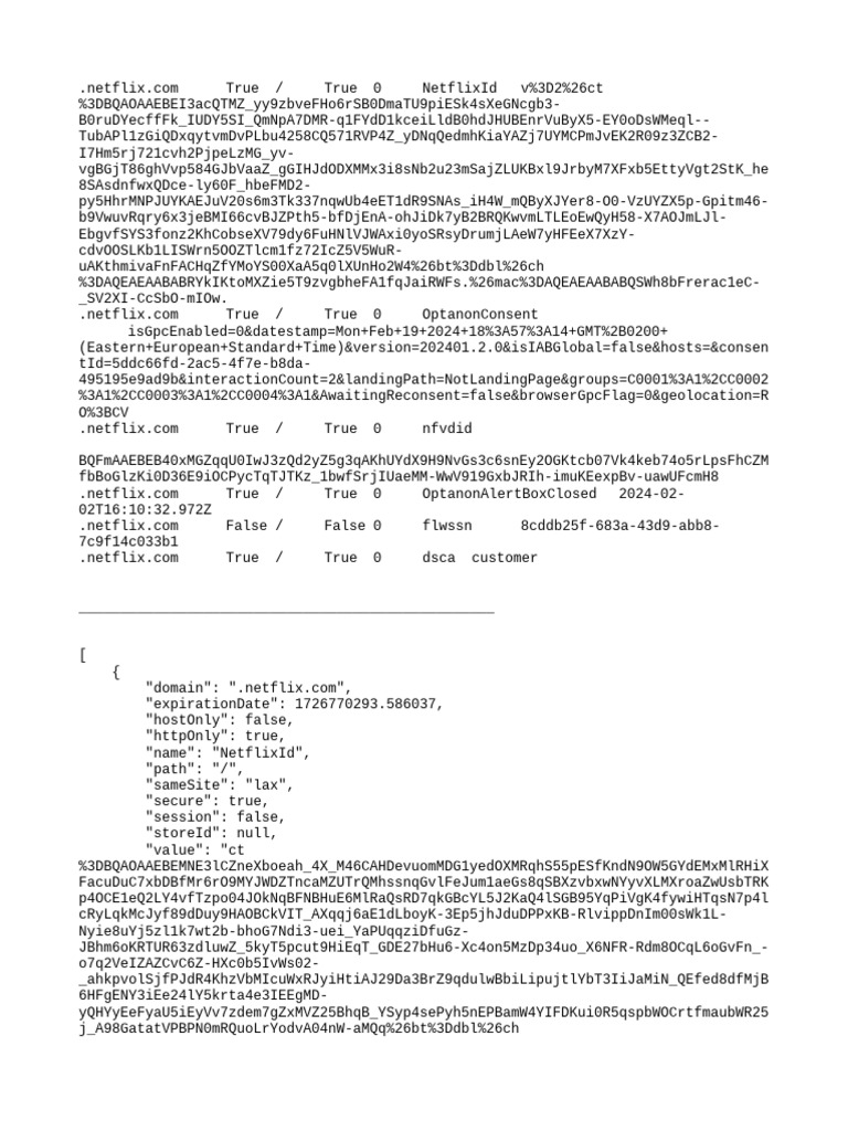 Netflix Cookies | PDF