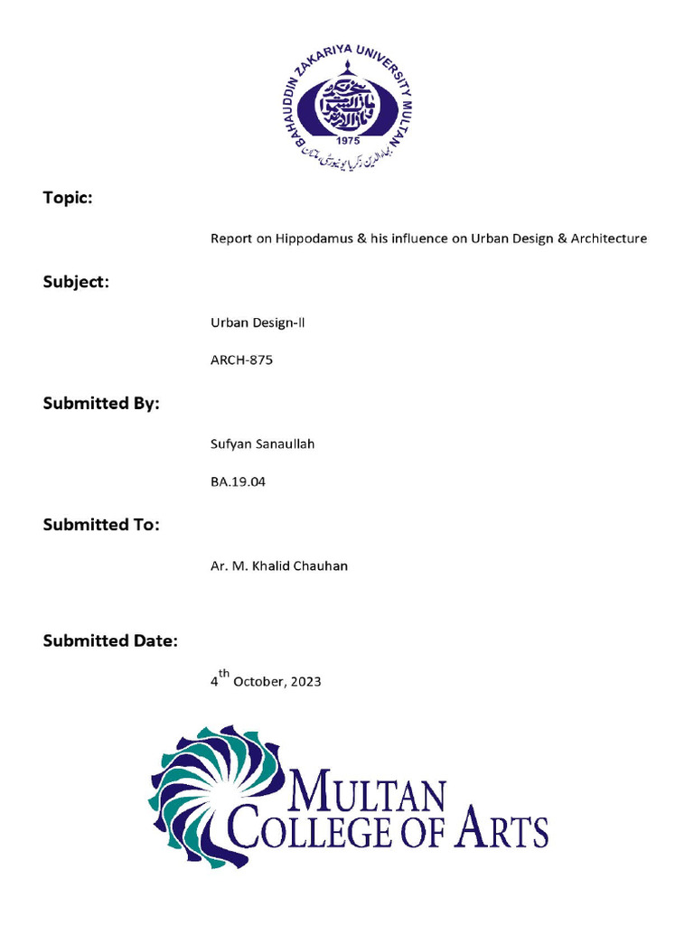 Report On Hippodamus & His Influence On Urban Design & Architecture ...