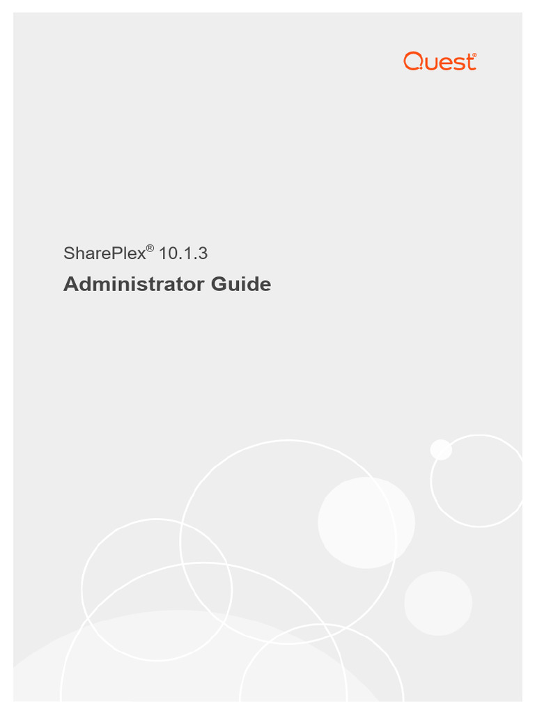 SharePlex 10.1.3 Admin Guide | Download Free PDF | Replication (Computing) | Databases