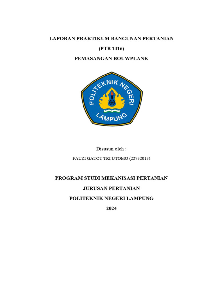 LAPRAK PEMASANGAN Bouwplank | PDF | Teknologi & Rekayasa