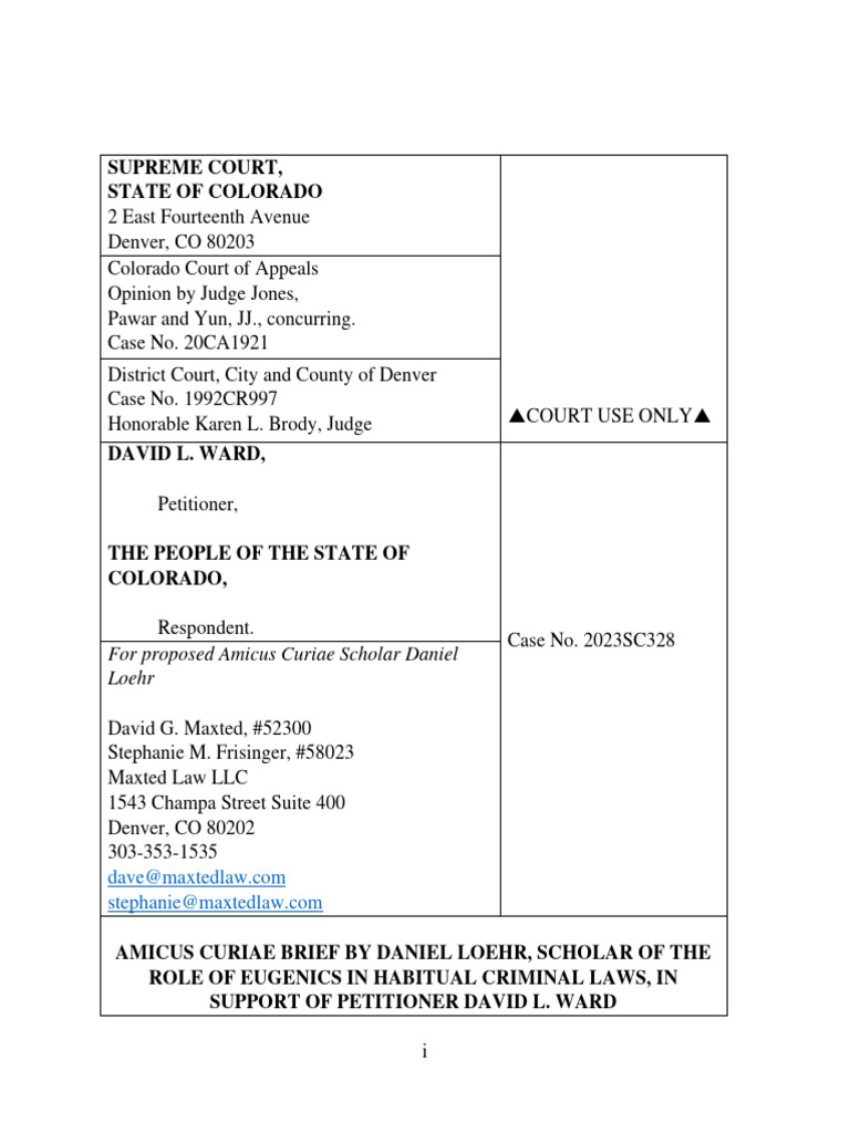 2023 - 03 - 05 Daniel Loehr Amicus Brief | PDF