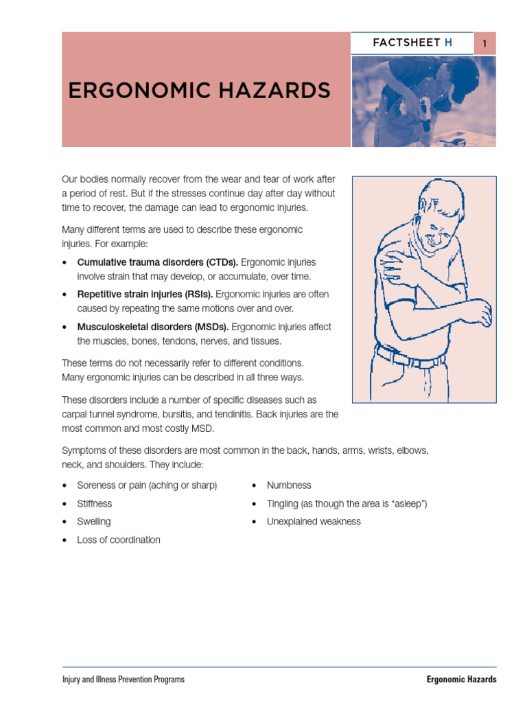 Ergonomic Hazards 1 | PDF | Human Factors And Ergonomics | Working ...