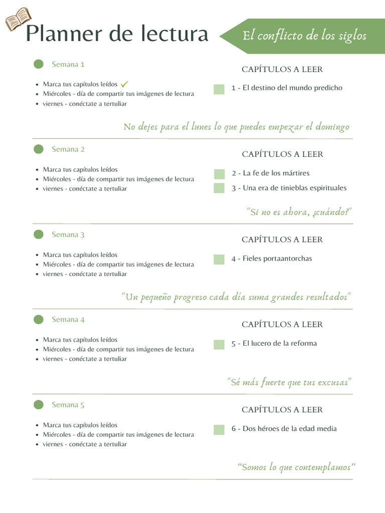 Planner de Lectura | PDF