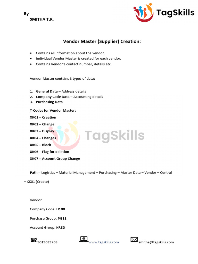 Vendor Master | PDF | Business