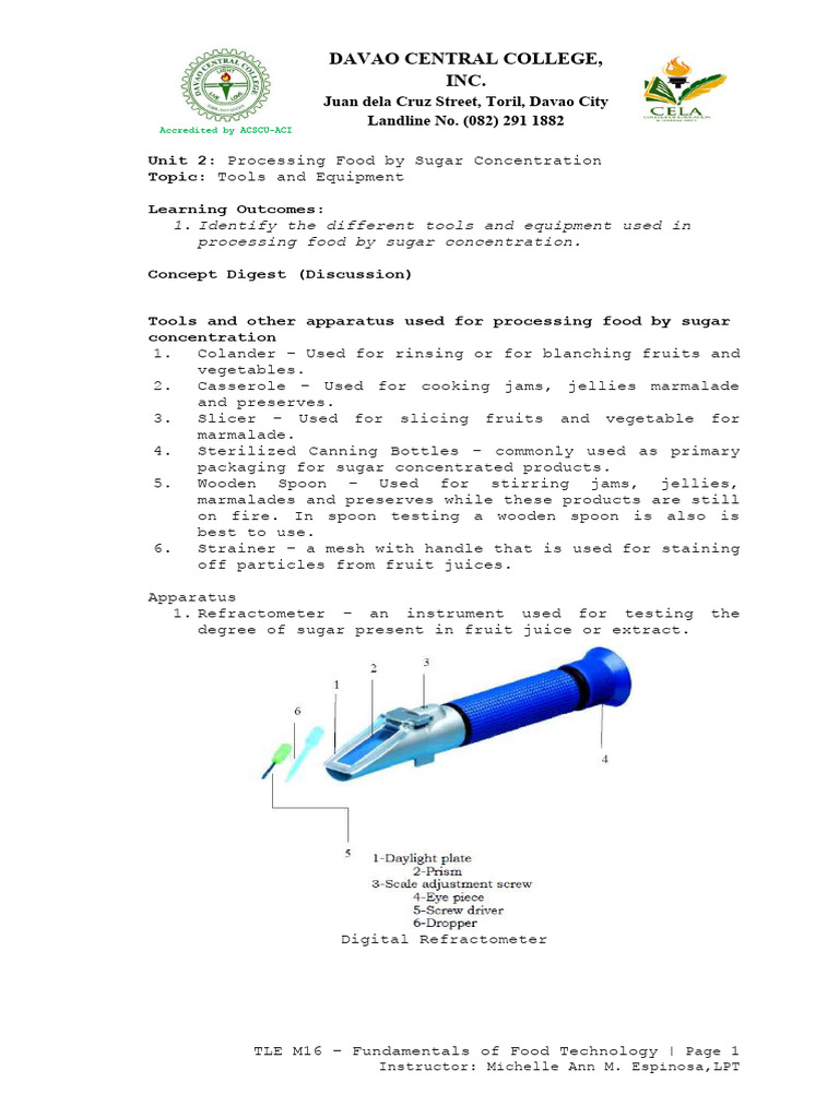 Tools for Sugar Concentration Processing | PDF | Fruit Preserves | Steam