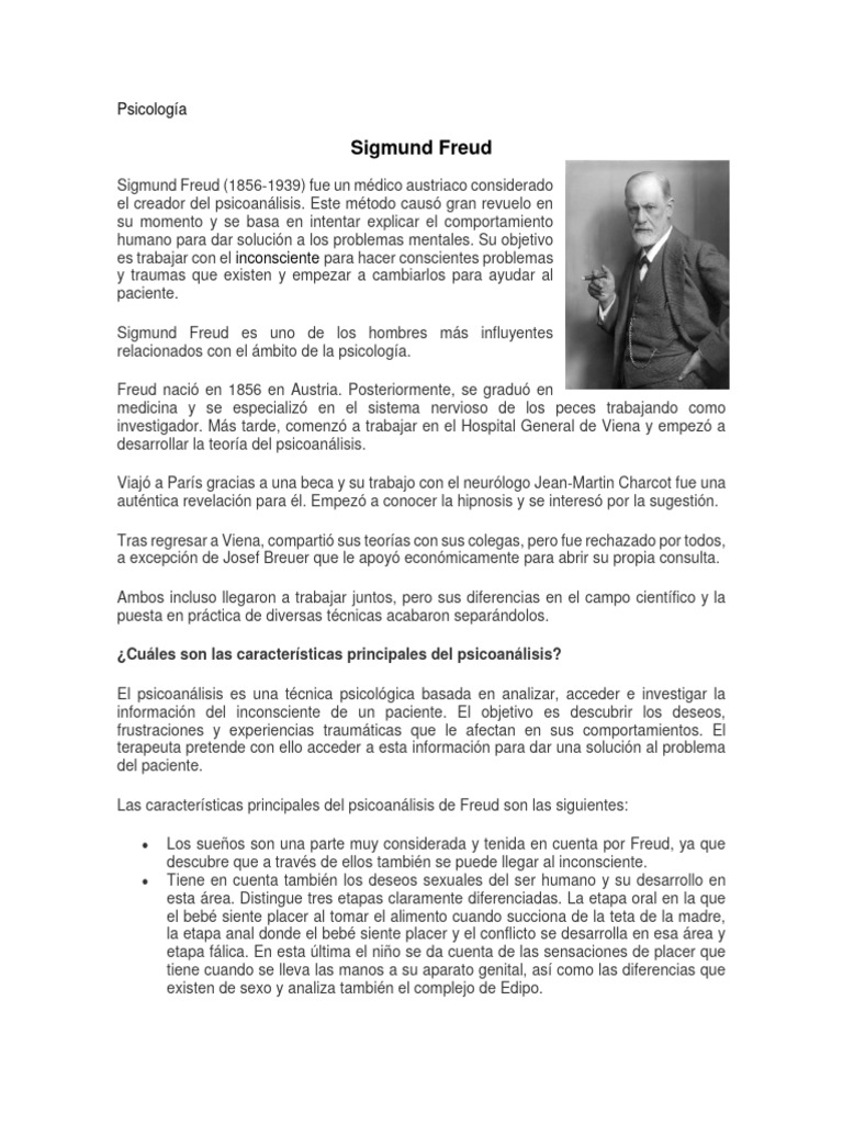 Sigmund Freud | PDF | Sigmund Freud | Psicoanálisis