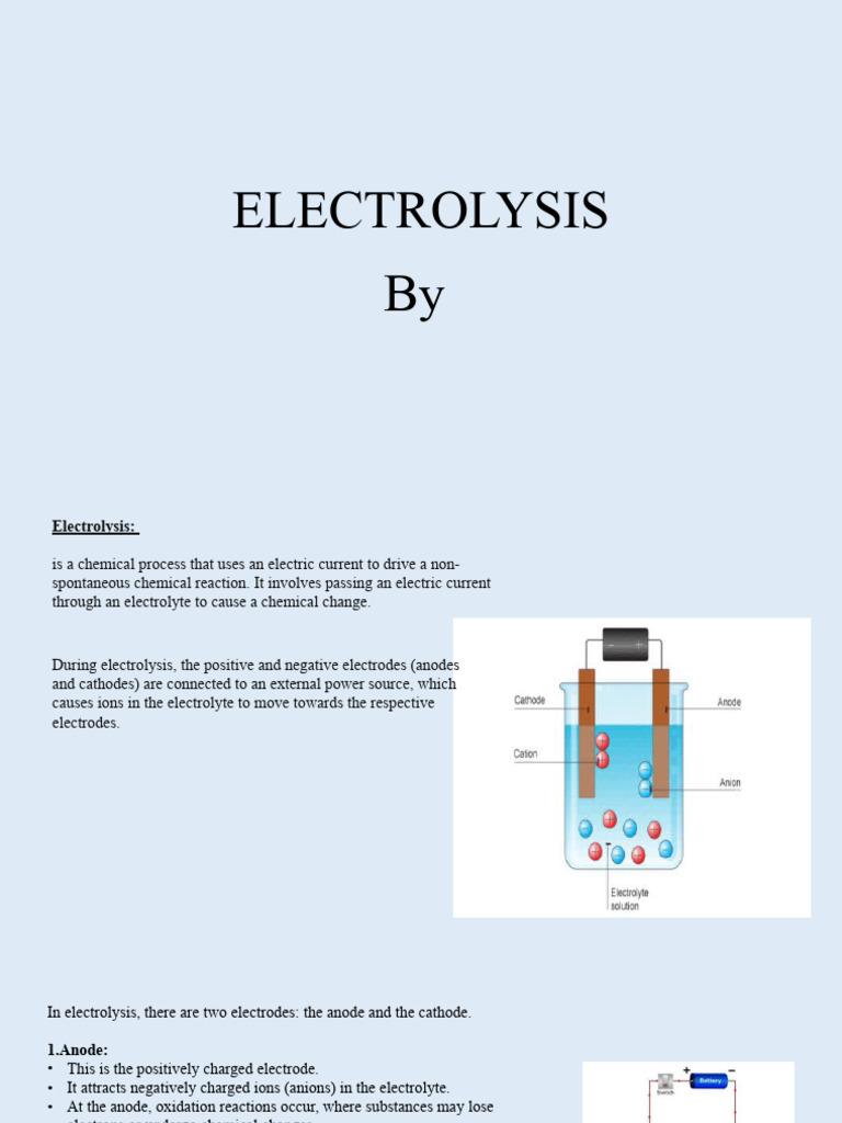 Electrolysis | PDF