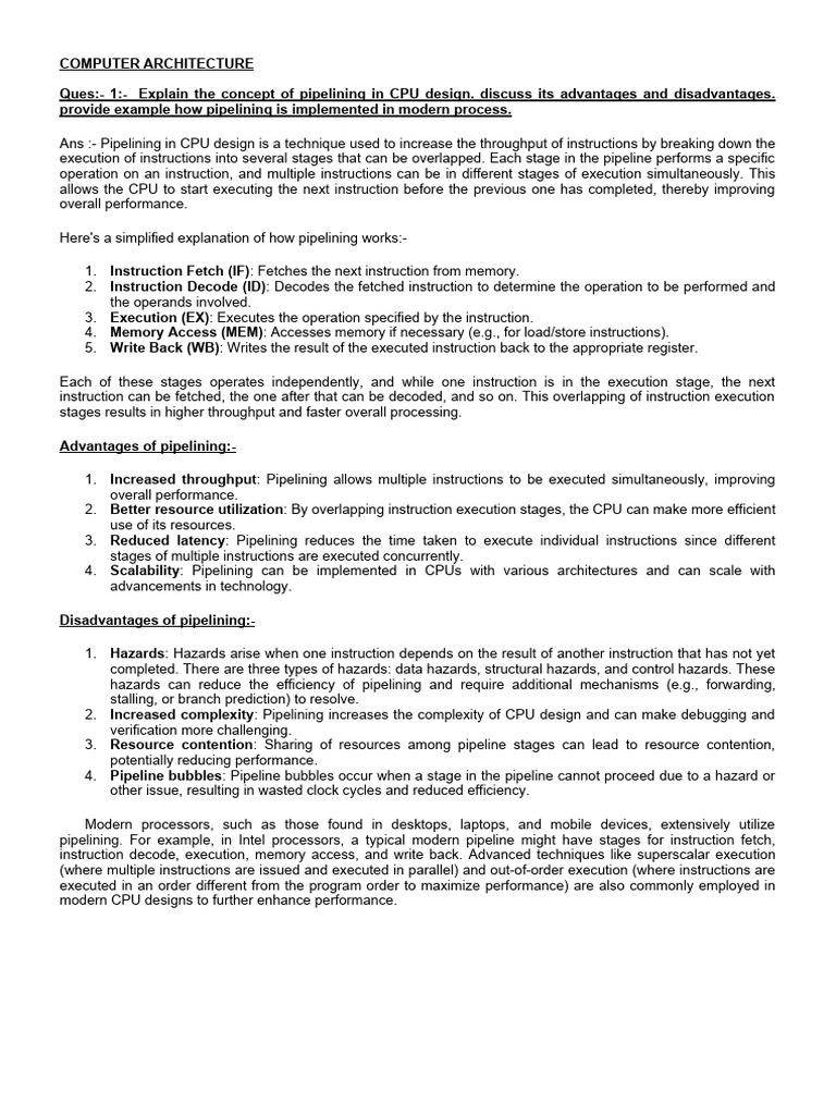 Computer architecture | PDF | Cpu Cache | Random Access Memory