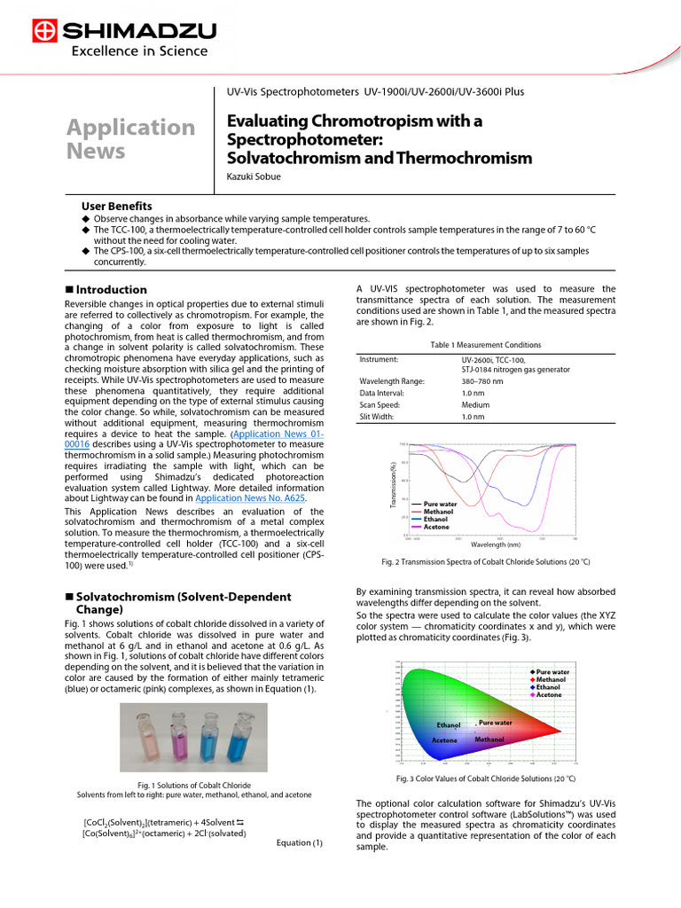 Applications | PDF | Ultraviolet–Visible Spectroscopy | Spectrophotometry
