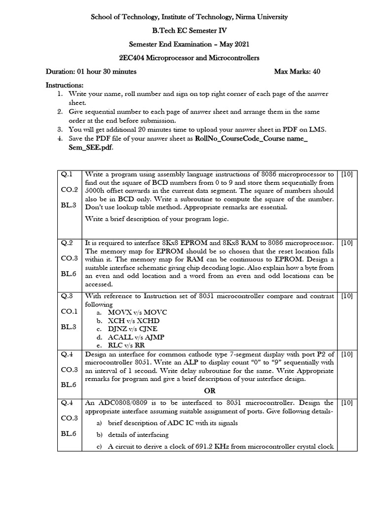 Microprocessors | PDF
