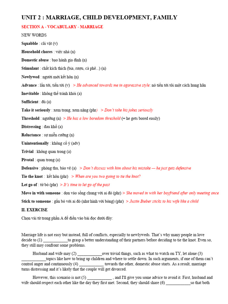 Unit 2 | PDF | Ho Chi Minh City | Marriage