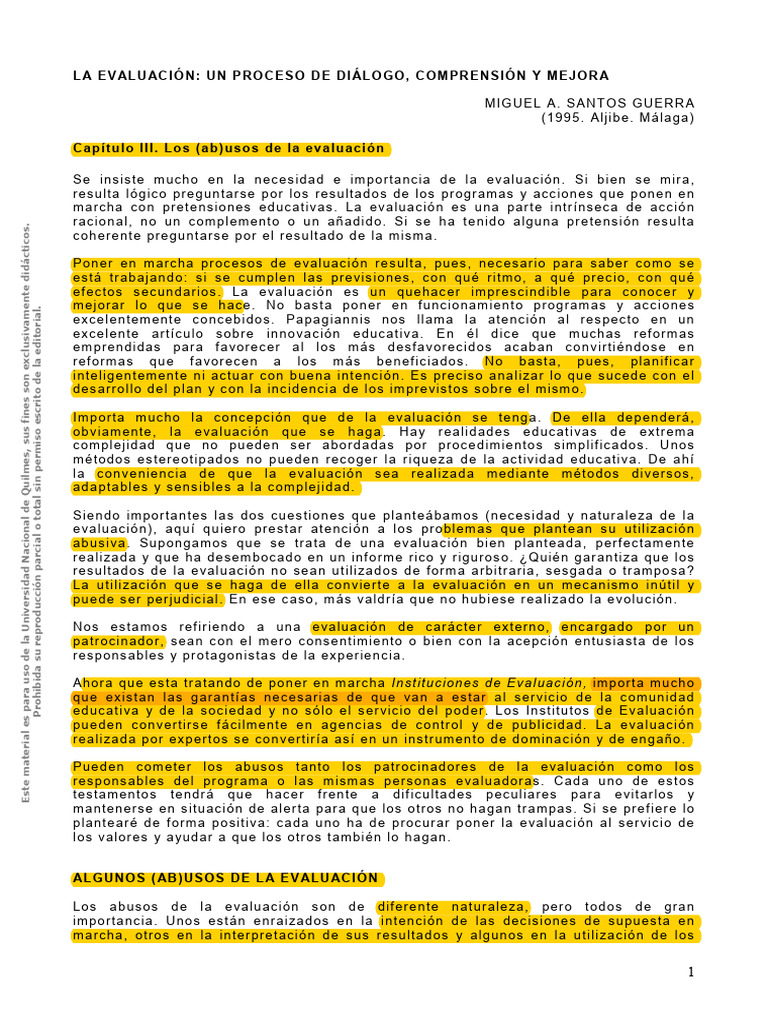 DGC Santos Guerra 3 Unidad 4 | PDF