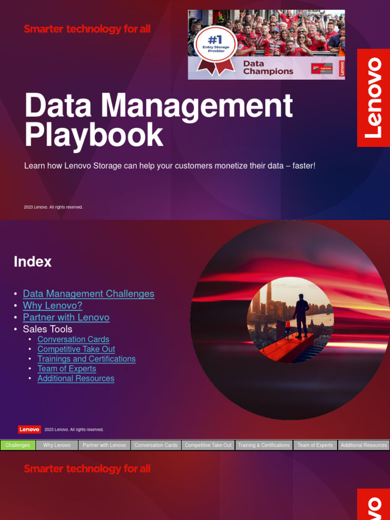 Lenovo Data Management Playbook - July23 | PDF | Lenovo | Cloud Computing