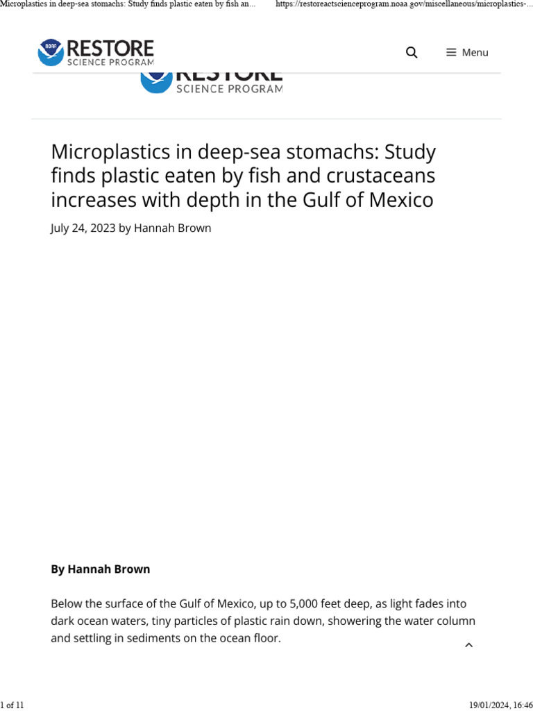 Microplastics in Deep-Sea Stomachs: Study Finds Plastic Eaten by Fish ...