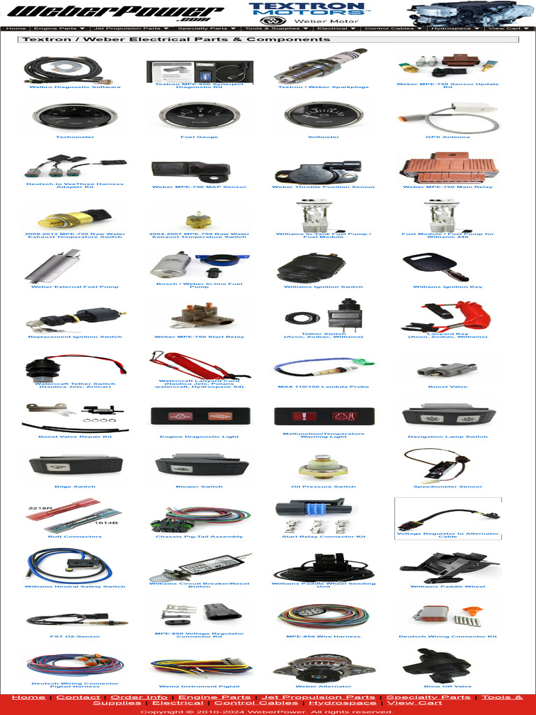 Textron Weber Electrical Parts & Components | PDF | Switch | Relay