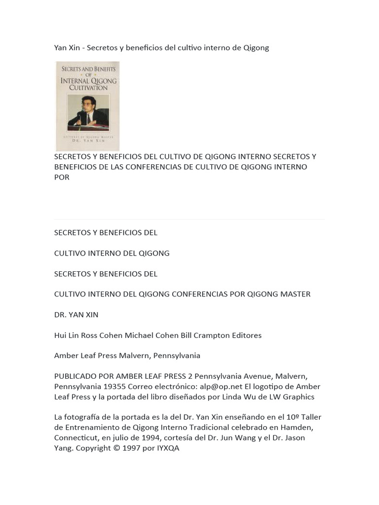 Yan Xin | PDF | Qigong | Qi