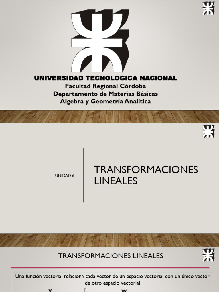 6 - Transformaciones Lineales AV 2023 | PDF | Mapa lineal | Espacio vectorial