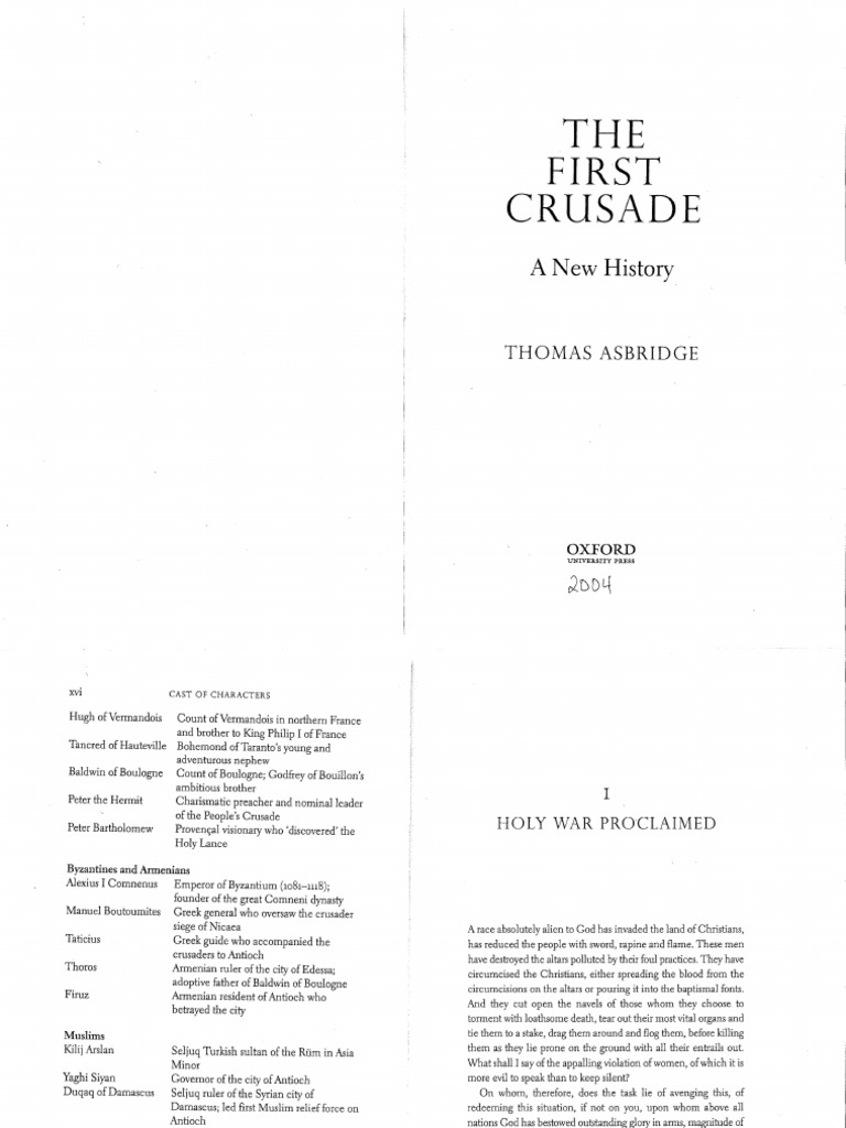 30 - Asbridge, Holy War Proclaimed | PDF | Crusades