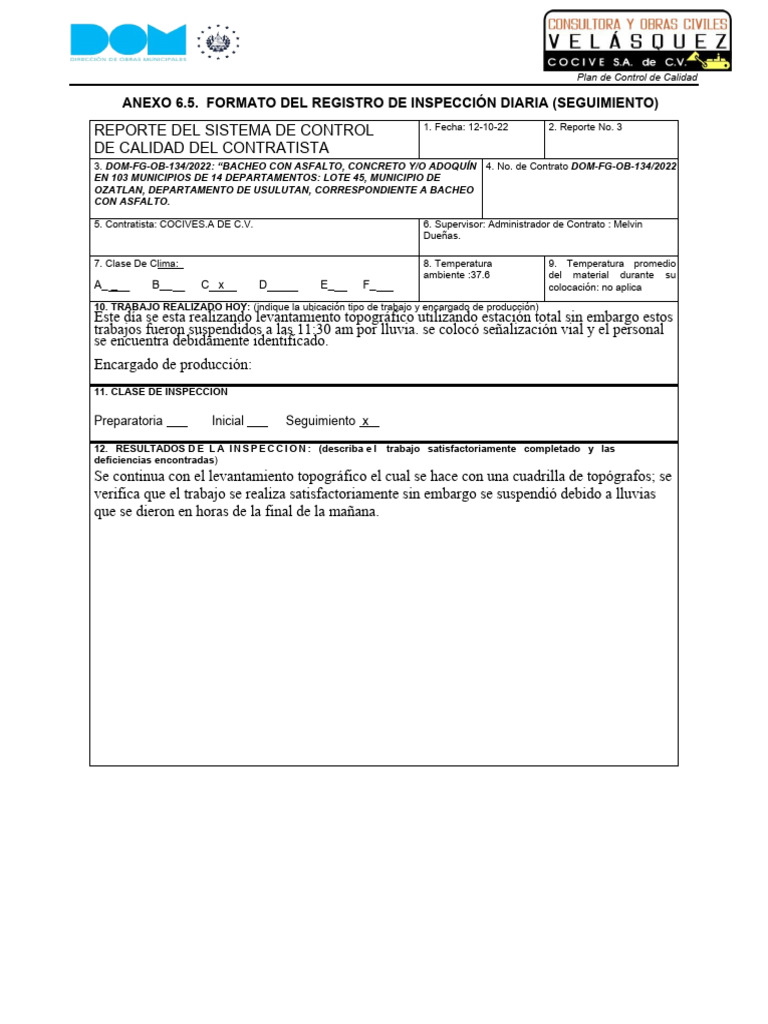 Formato Inf Diario 12-06-23 | PDF