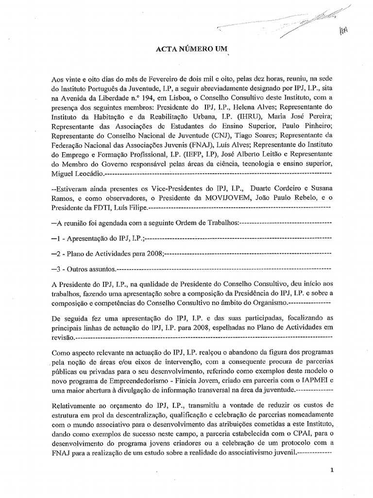 Exemplo de Uma Acta | PDF