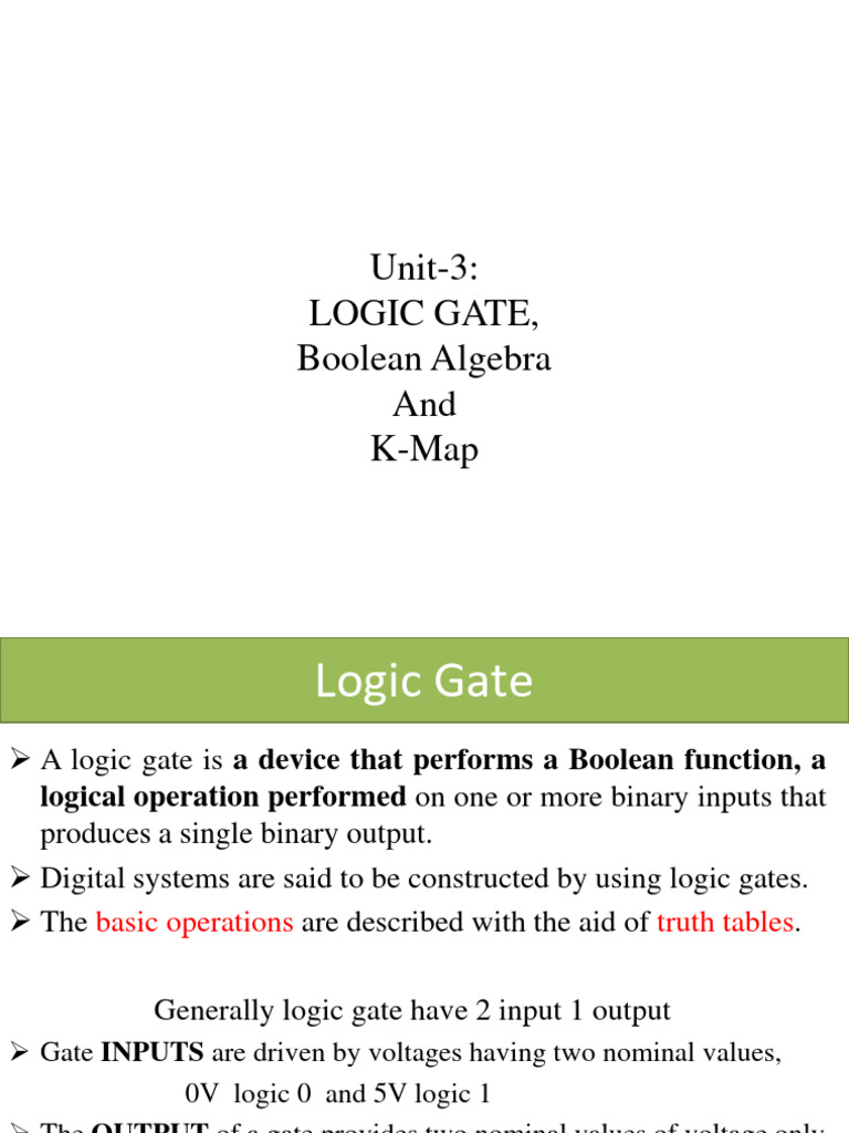 L Logic Gate Boolean Algebra And Kmap Pdf Logic Gate Mathematics Of Computing