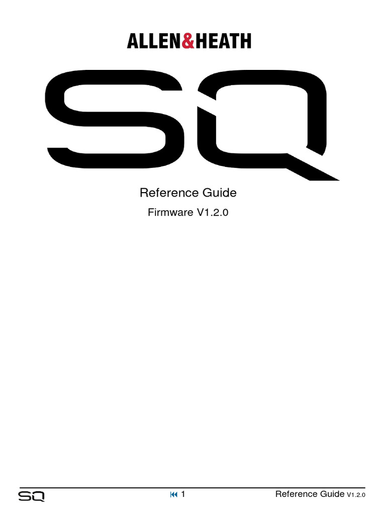 Allen & Heath SQ - ReferenceGuide - V1 - 2 - 0 | PDF | Usb ... Allen & Heath SQ - ReferenceGuide - V1 - 2 - 0 | PDF | Usb ...