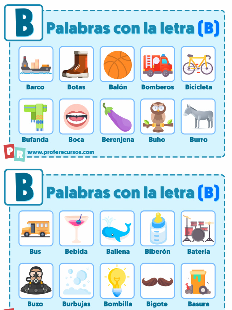 Palabras-con-B-(Proferecursos.com) | PDF