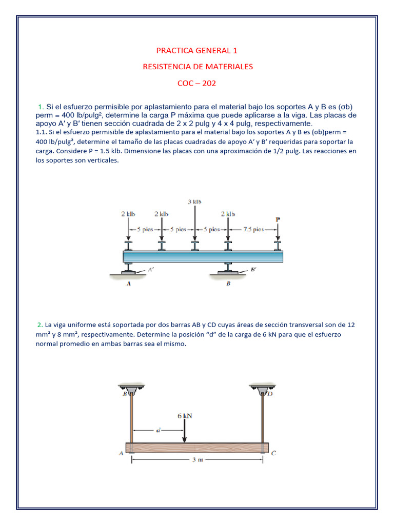 Resistencia de materiales | PDF | Viga (Estructura) | Estrés (Mecánica)
