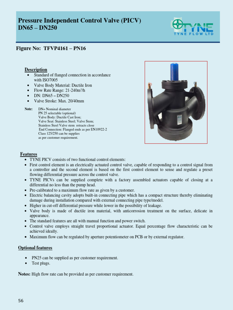 20-Pressure Independent Control Valve (DN65-250) | PDF | Valve | Gas ...