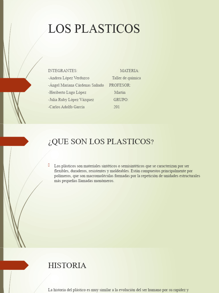 Propiedades y usos de los plásticos | PDF | El plastico | Polímeros