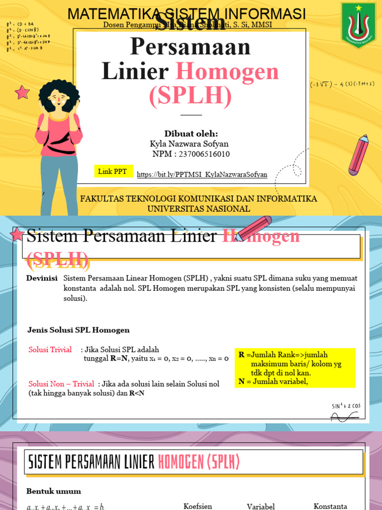 Sistem Persamaan Linear Homogen | PDF