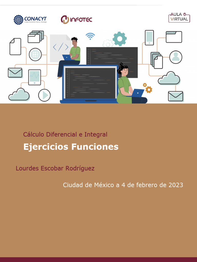 Escobar Lourdes EjerciciosFunciones | PDF | Métodos y materiales de enseñanza