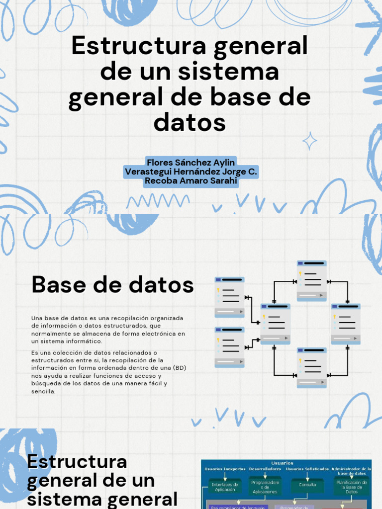 Estructura General Base de Datos | PDF | Bases de datos | Software