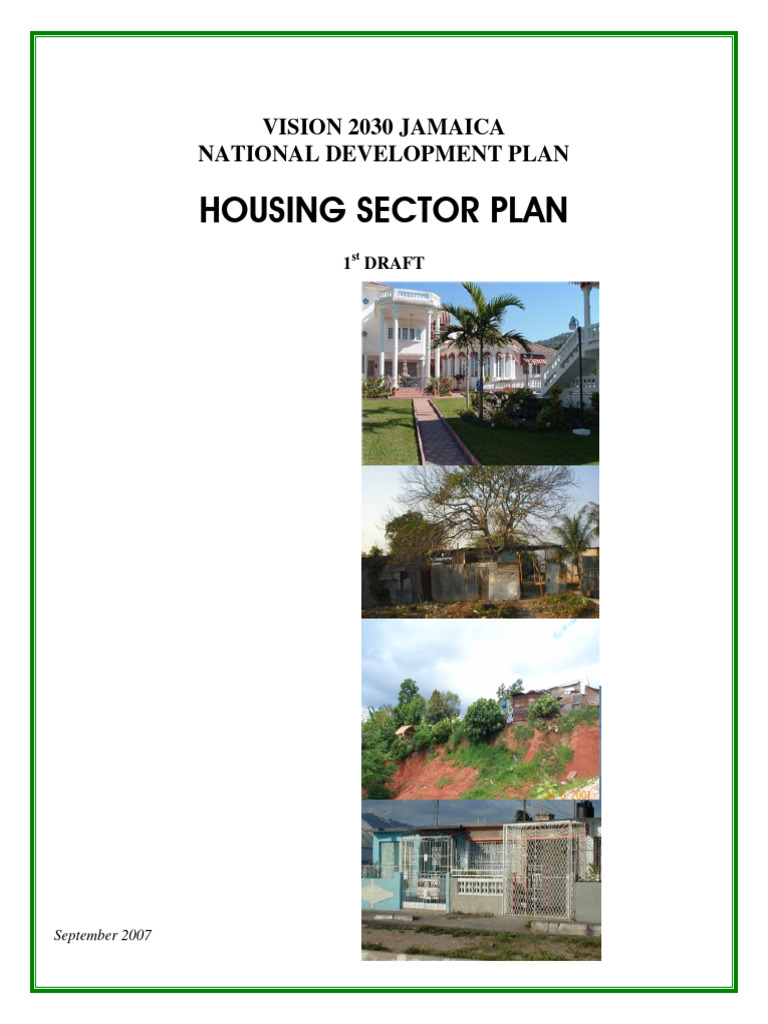 1st Draft Housing Sector Plan October 1 | PDF | Mortgages | Sanitation