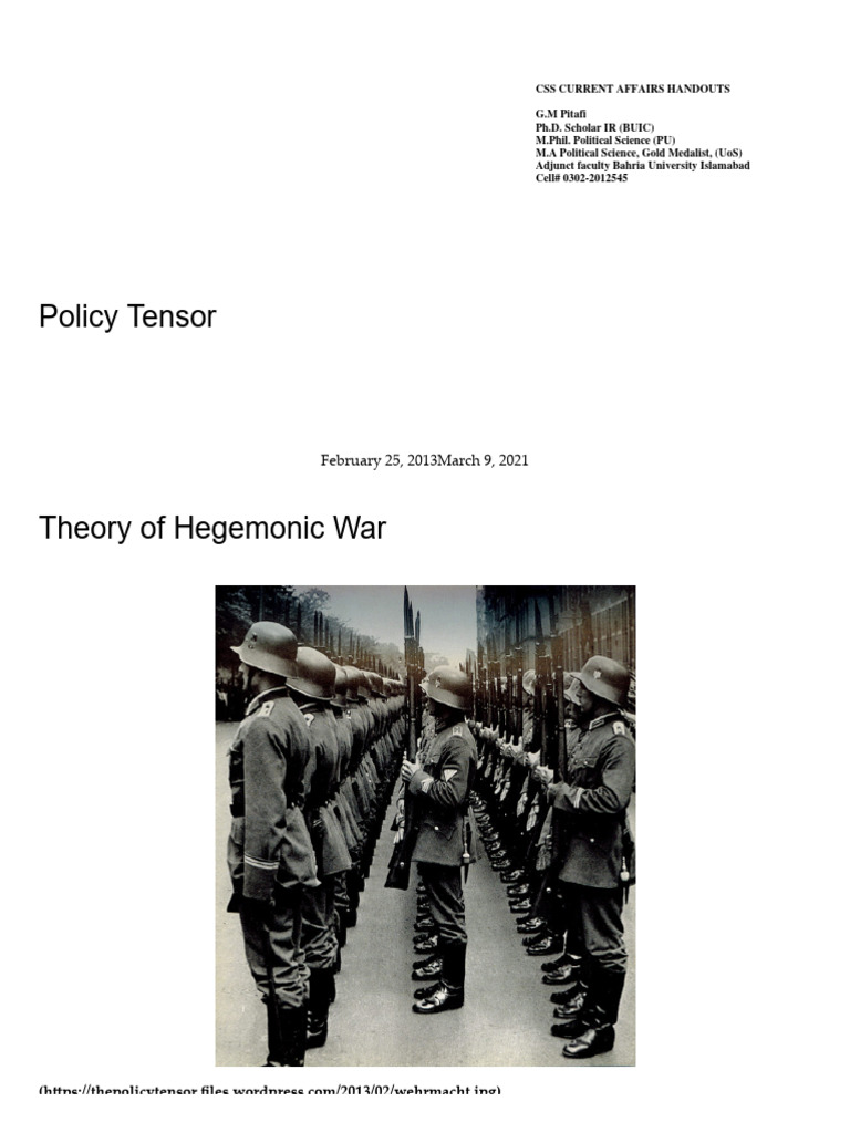 Hegemonic War | PDF | Hegemony | China