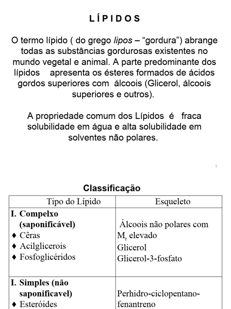 LÃ Pidos-Bioquimica | PDF | Lipídio | Fosfolipídeo