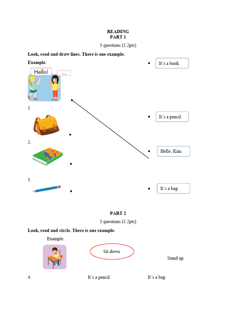 Reading and Writing Practice Exercises | PDF