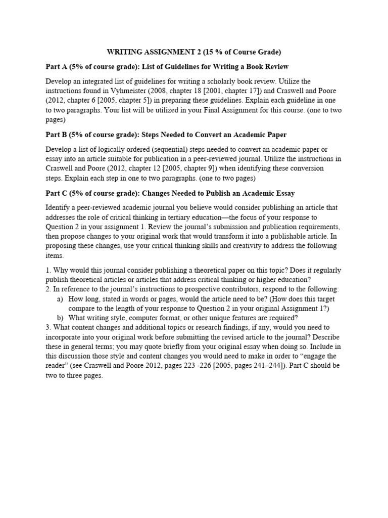 Writing Assignment 2 | PDF | Academic Journal | Essays