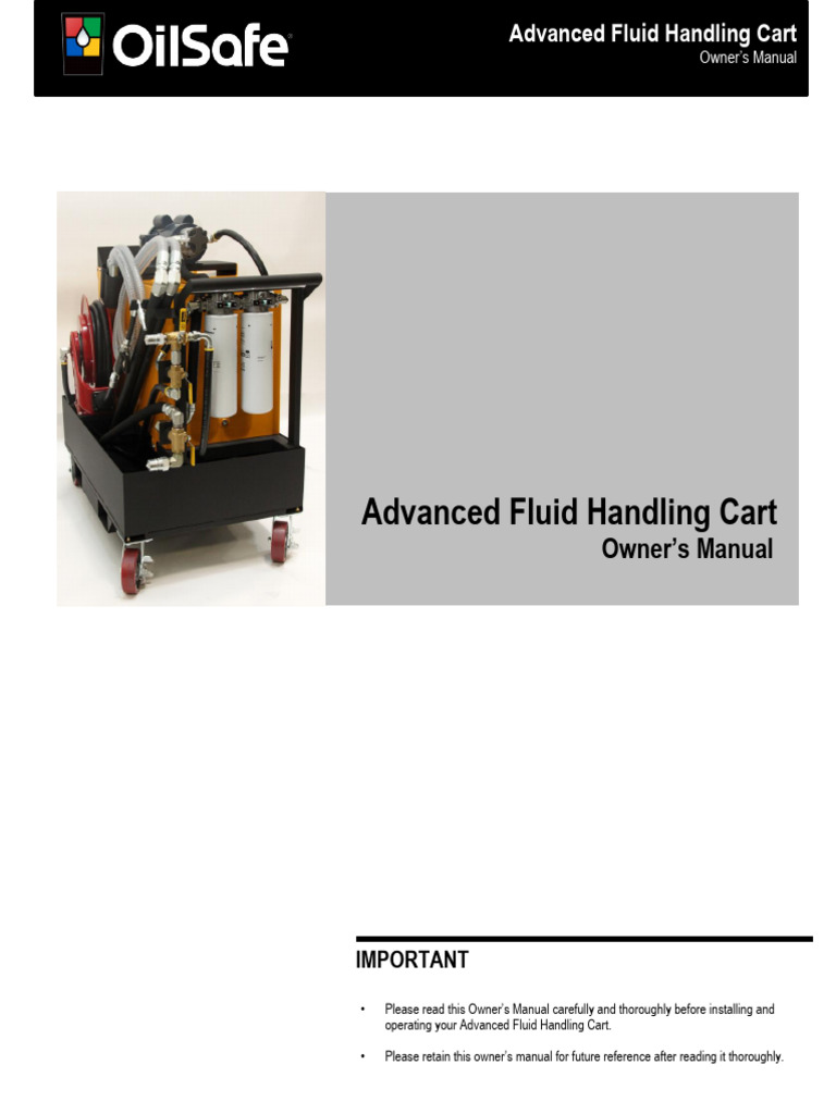 Advanced Fluid Handling Cart Manual Oilsafe | PDF