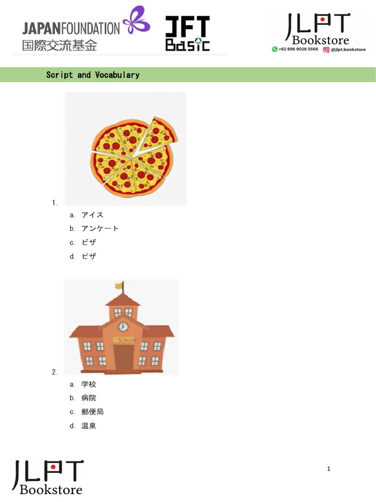 PERSIAPAN JFT BASIC VOLUME 4 (1) - Organized | PDF
