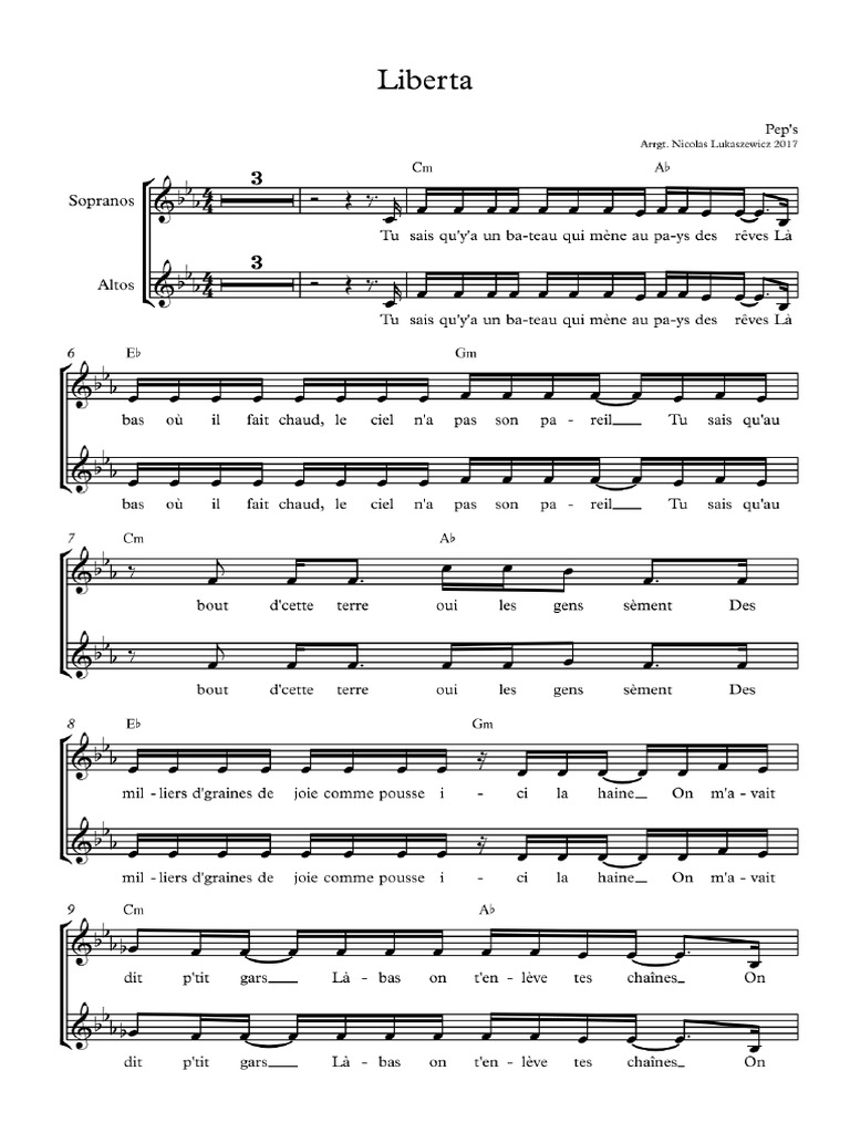 Liberta Pep's Partition | PDF