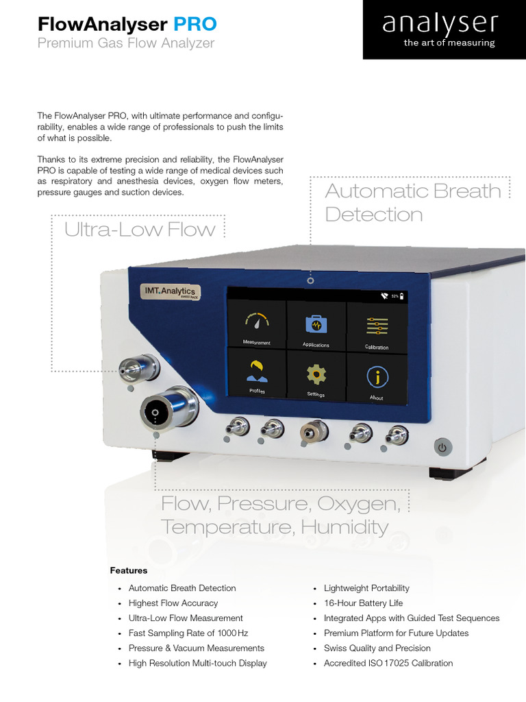 FlowAnalyser Pro Flyer en Web | PDF | Flow Measurement | Pressure Measurement